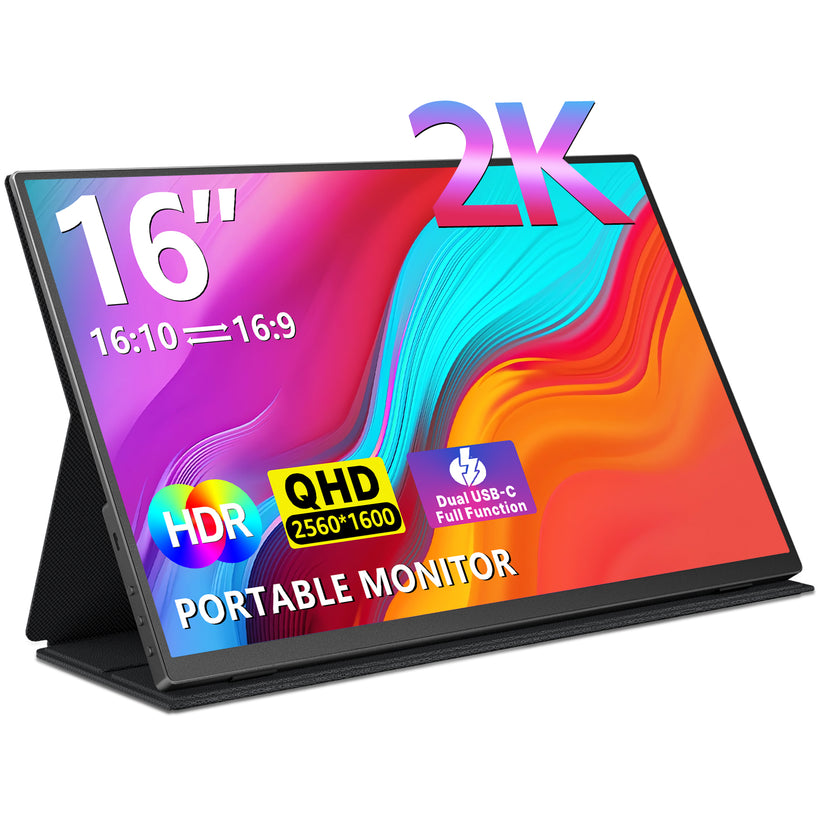 16 Inch 2.5K Portable Monitor for Laptop with 2560x1600 FHD Display ...